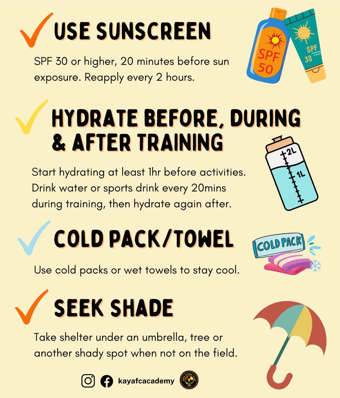 Summer Safety Tips Kaya FC Academy